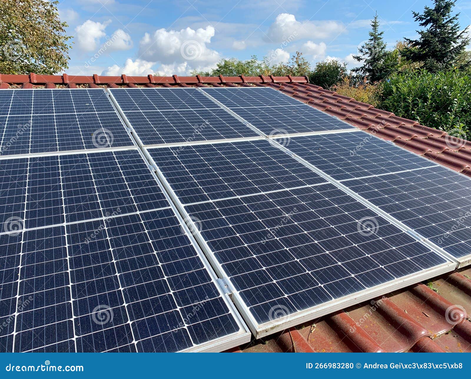 Photovoltaic Panel Solar Panel Installed on a Roof Stock Photo - Image ...