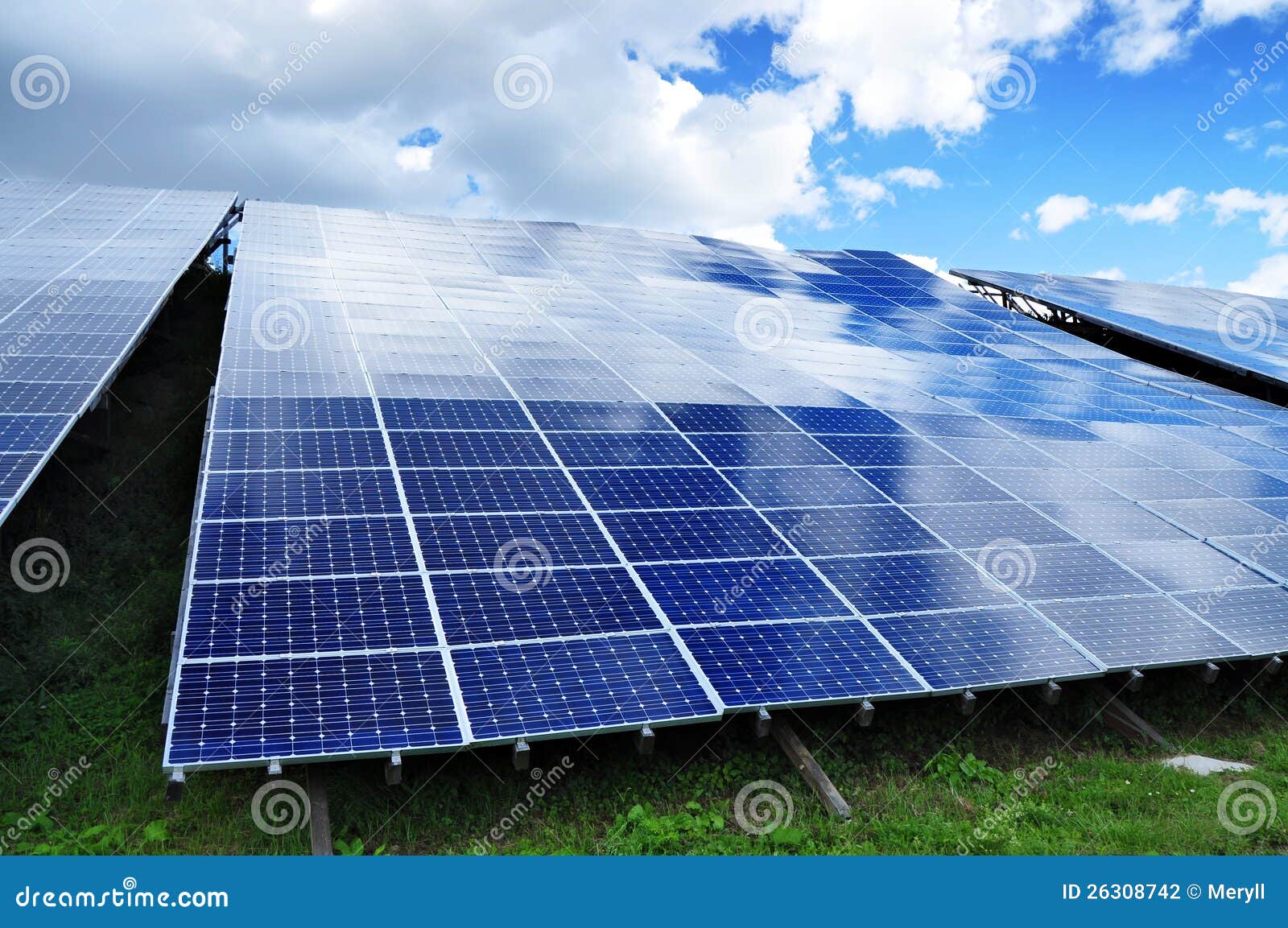 Photovoltaic plant stock photo. Image of electricity - 26308742