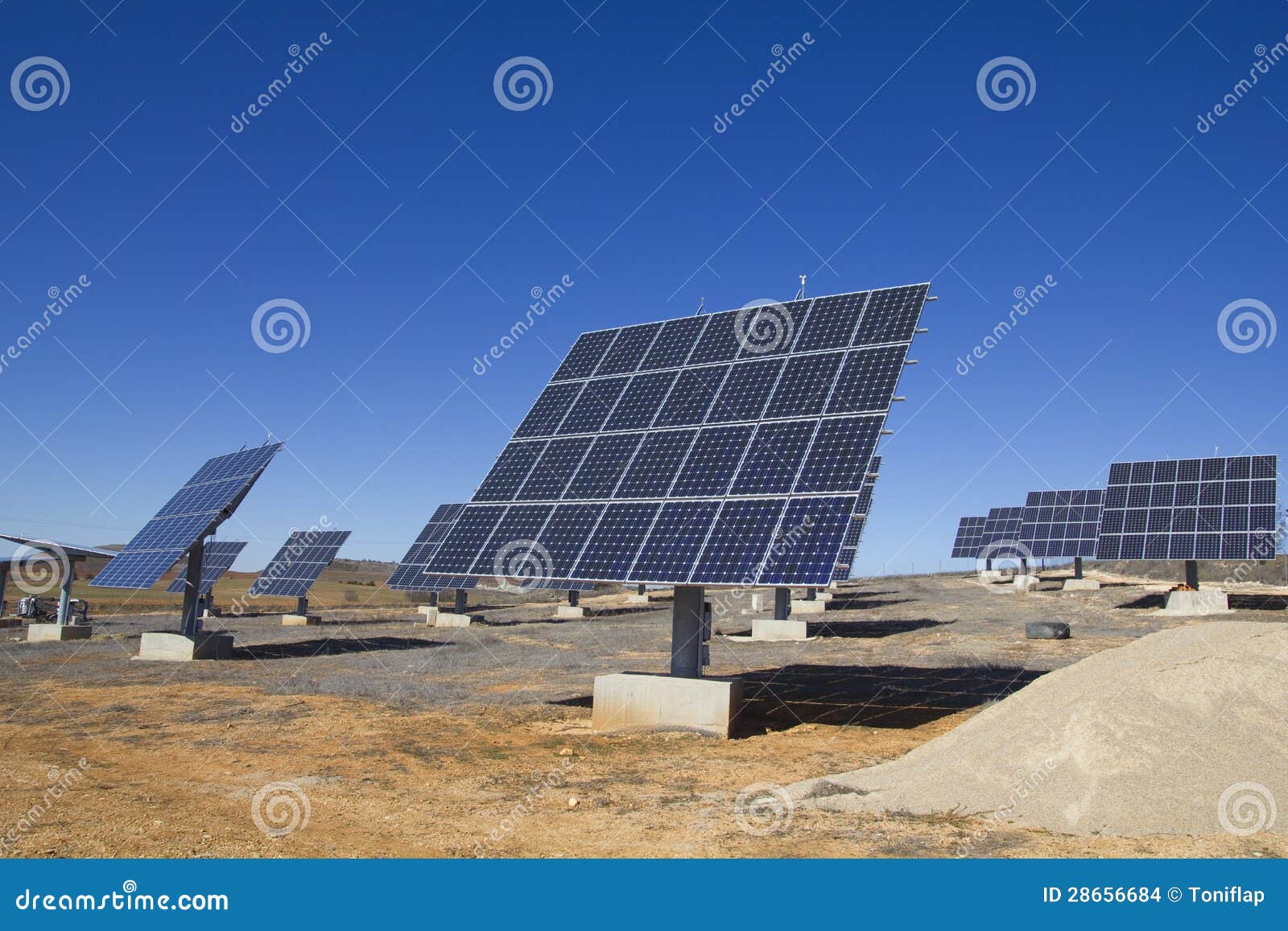Photovoltaic plant stock photo. Image of installation - 28656684