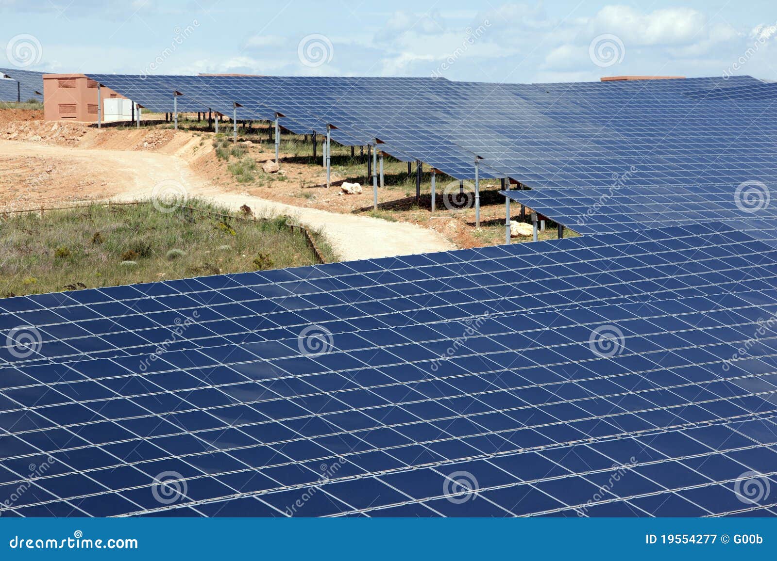 Photovoltaic power plant stock image. Image of blue, electric - 19554277
