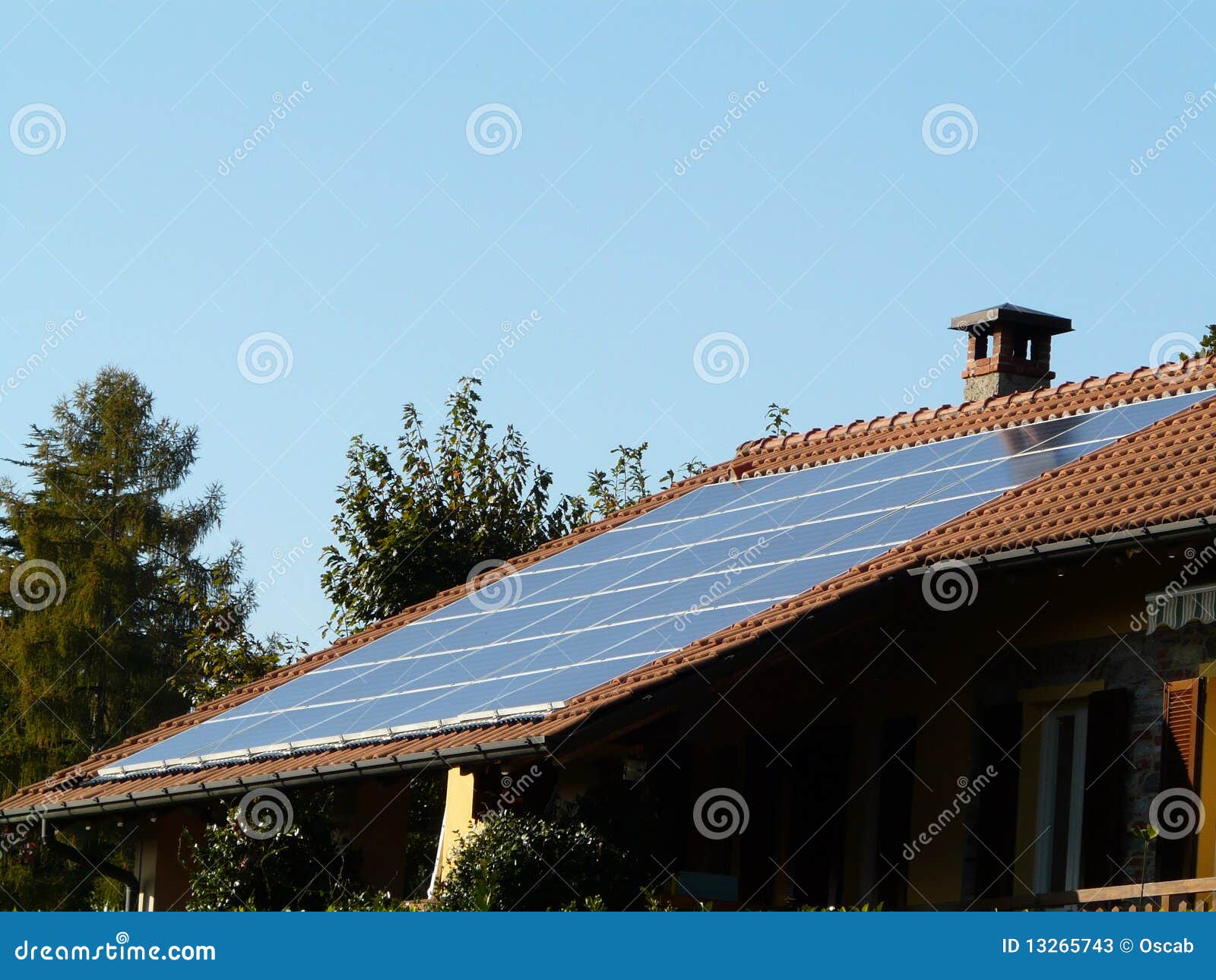 Photovoltaic roof stock image. Image of income, renewable - 13265743