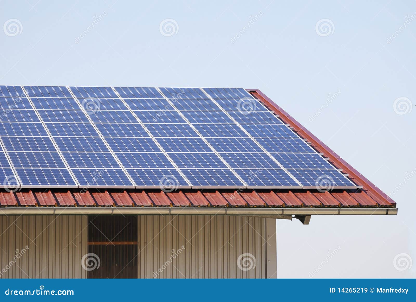 Photovoltaic roof stock image. Image of tiled, building - 14265219