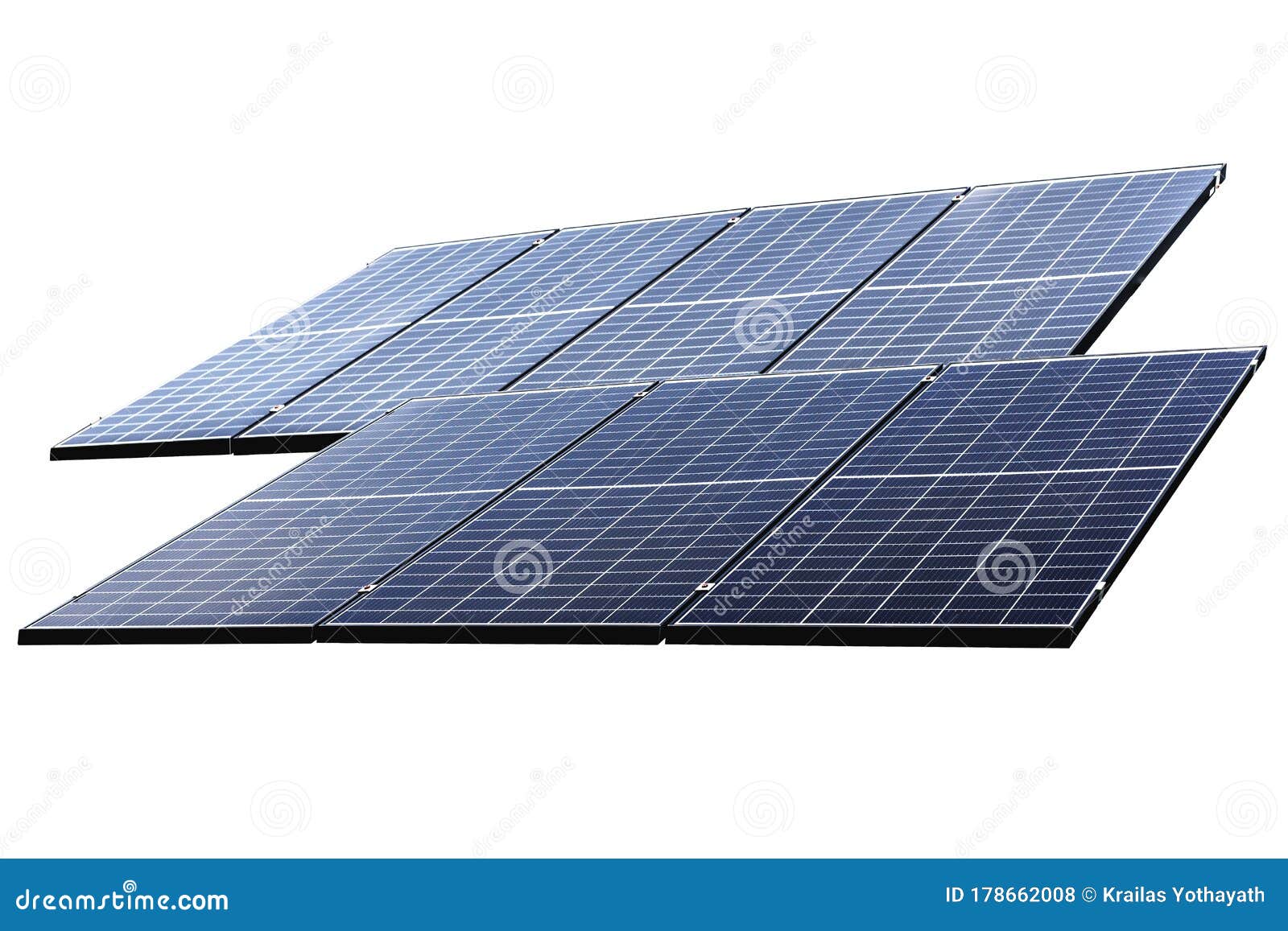 Photovoltaic Solar Power Panel Isolated on White Background Stock Photo ...