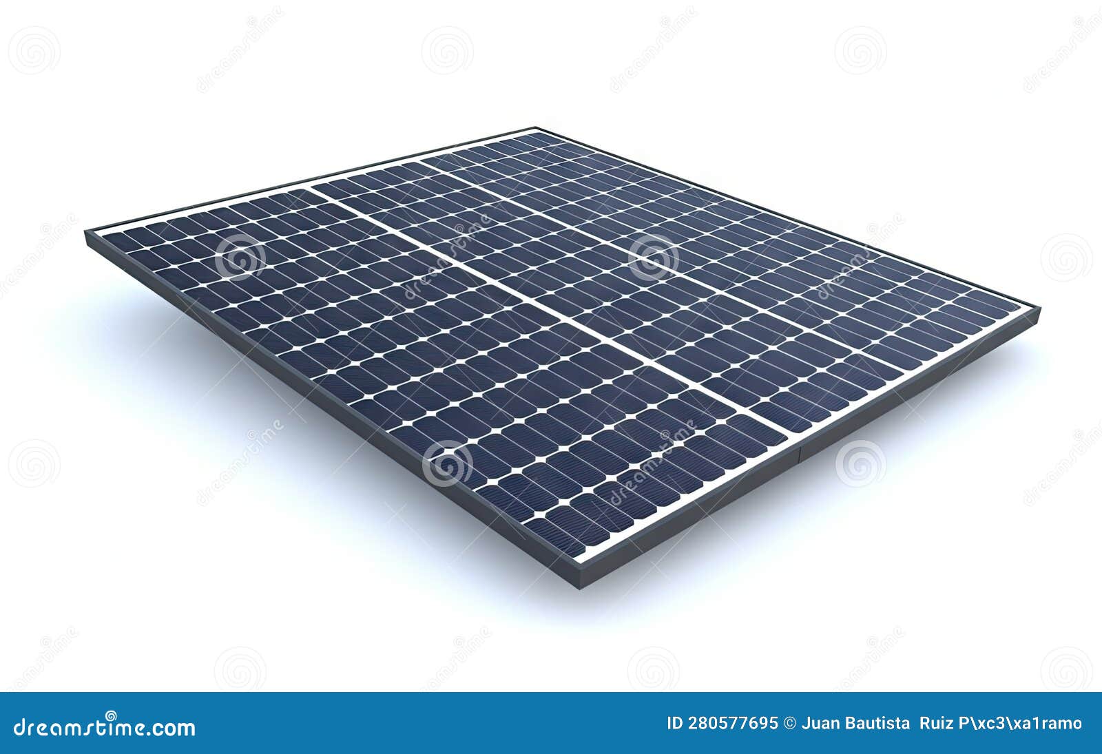Photovoltaic Solar Power Panel Isolated on White Background. Ai ...