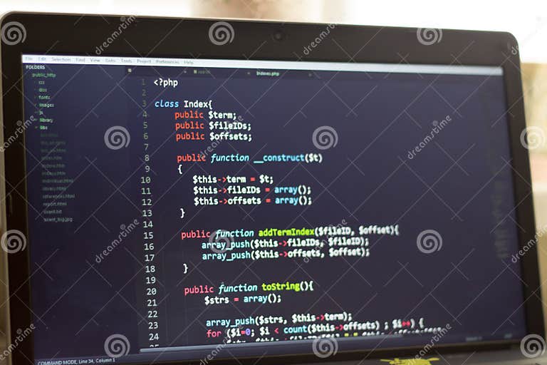 Php Back End Code Computer Programming Source Code Abstract Screen Of 4095
