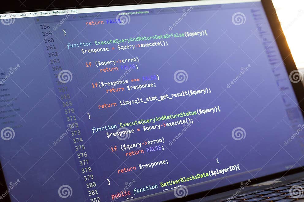 Php Back End Code Computer Programming Source Code Abstract Screen Of 9903