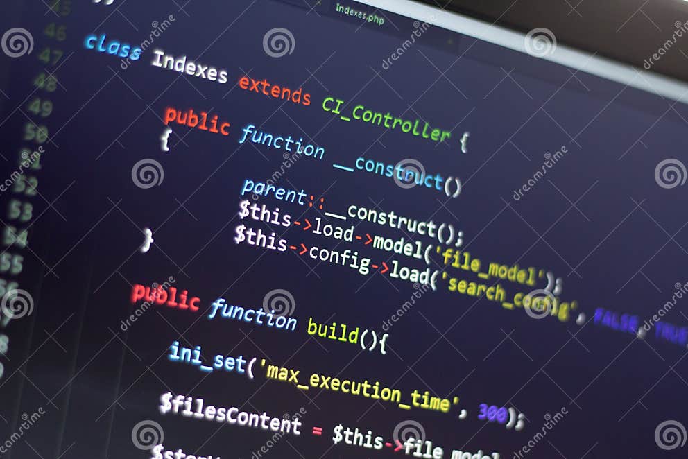 Php Back End Code Computer Programming Source Code Abstract Screen Of 3641