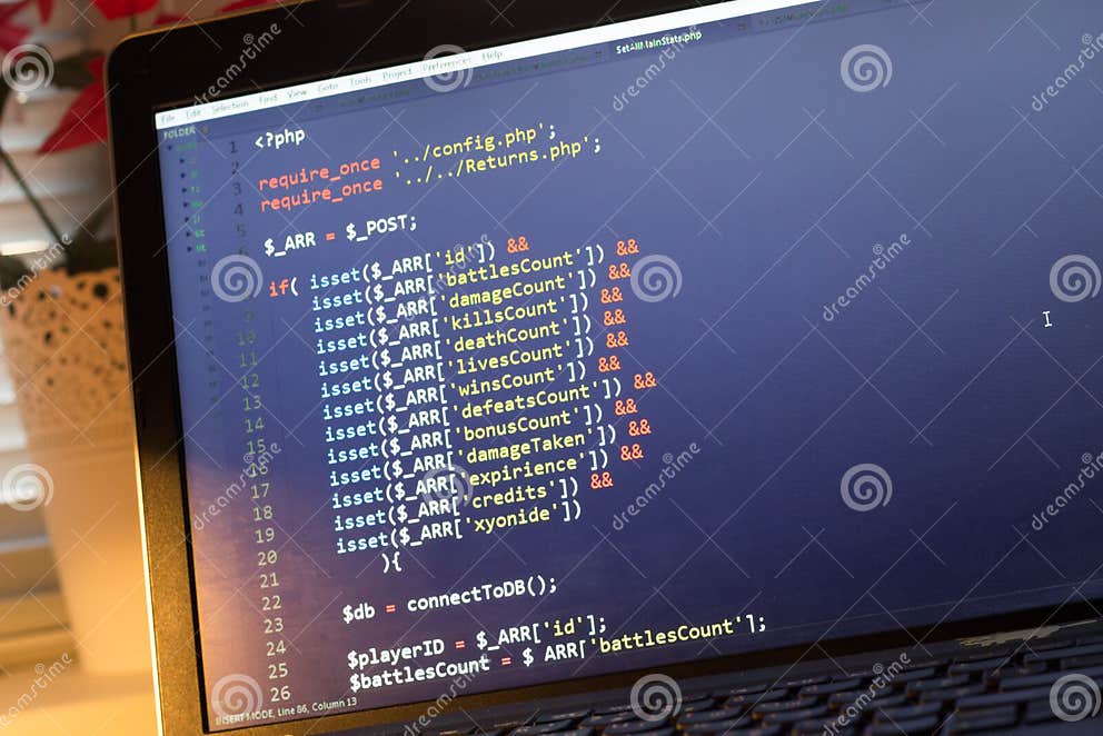 Php Back End Code Computer Programming Source Code Abstract Screen Of 4822
