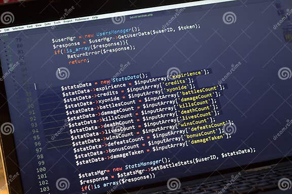 Php Back End Code Computer Programming Source Code Abstract Screen Of 4385