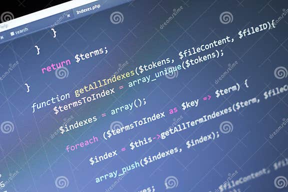 Php Back End Code Computer Programming Source Code Abstract Screen Of 3661