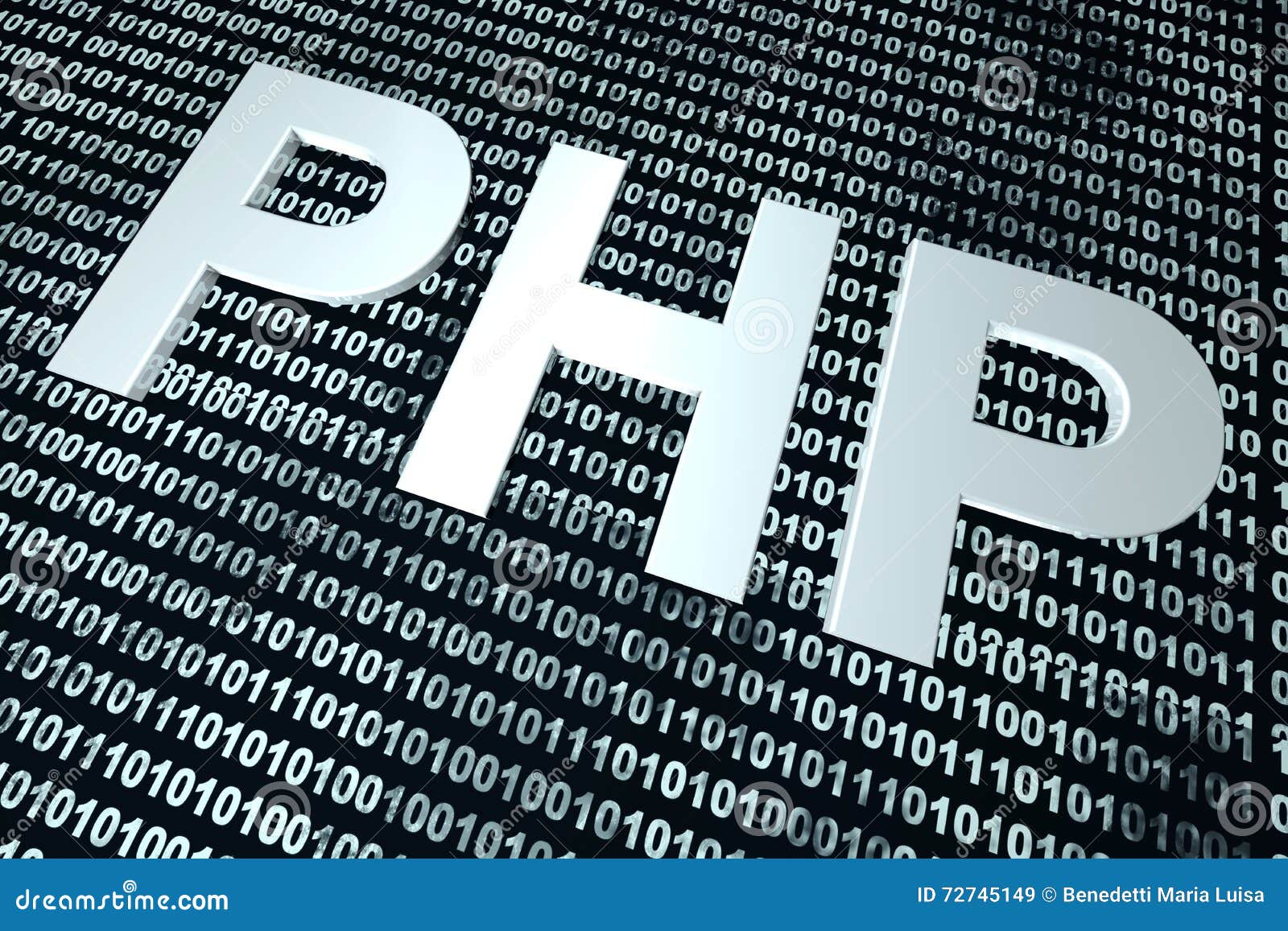 PHP binary code background stock illustration. Illustration of hosting ...