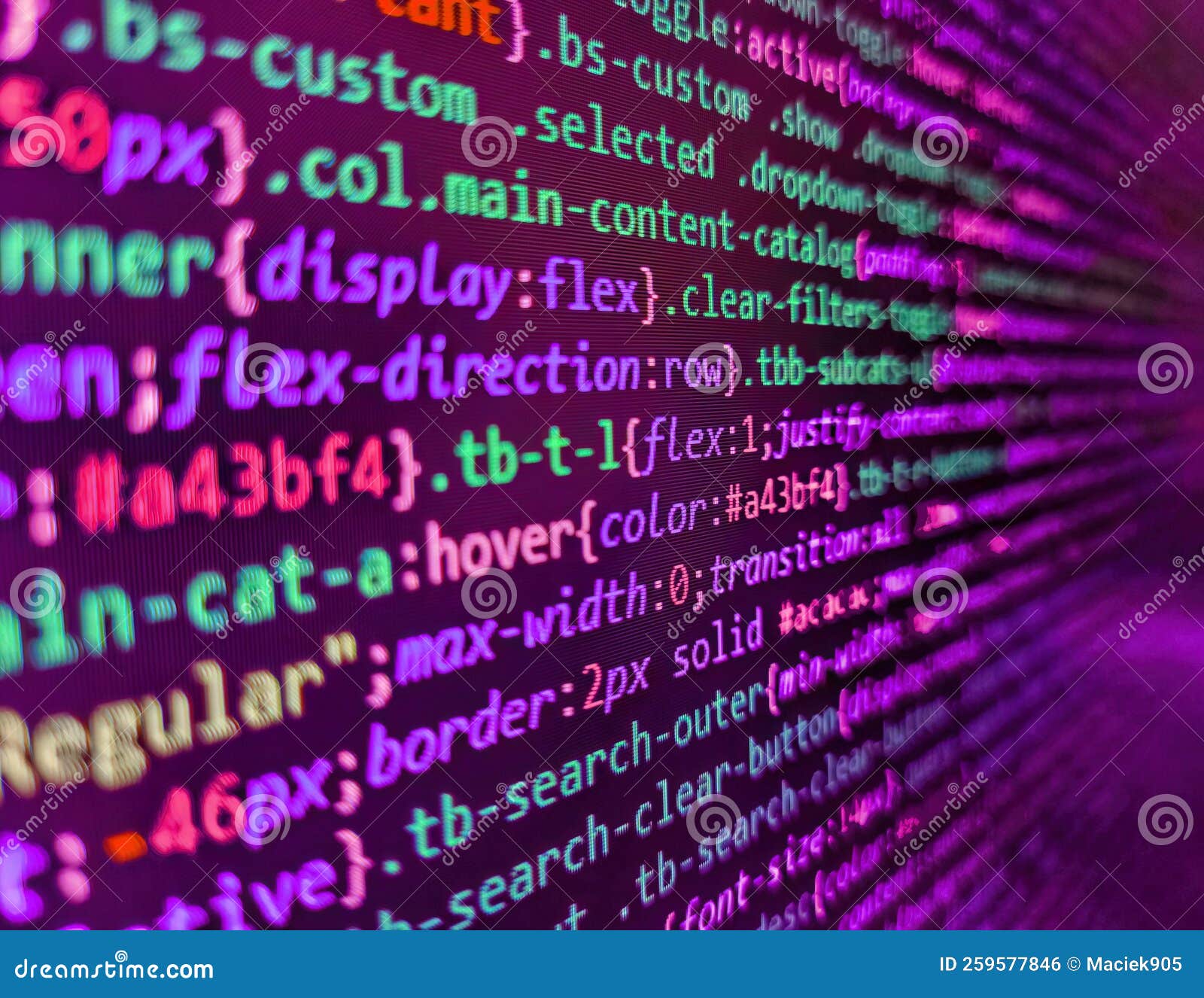 Php Code on Blue Background in Code Editor. Abstract Computer Script Code. Computer Science ...