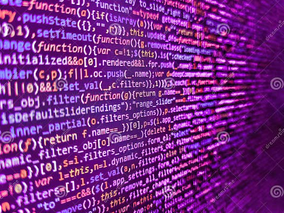 Php Code on Blue Background in Code Editor. HTML Code on Lcd Screen ...