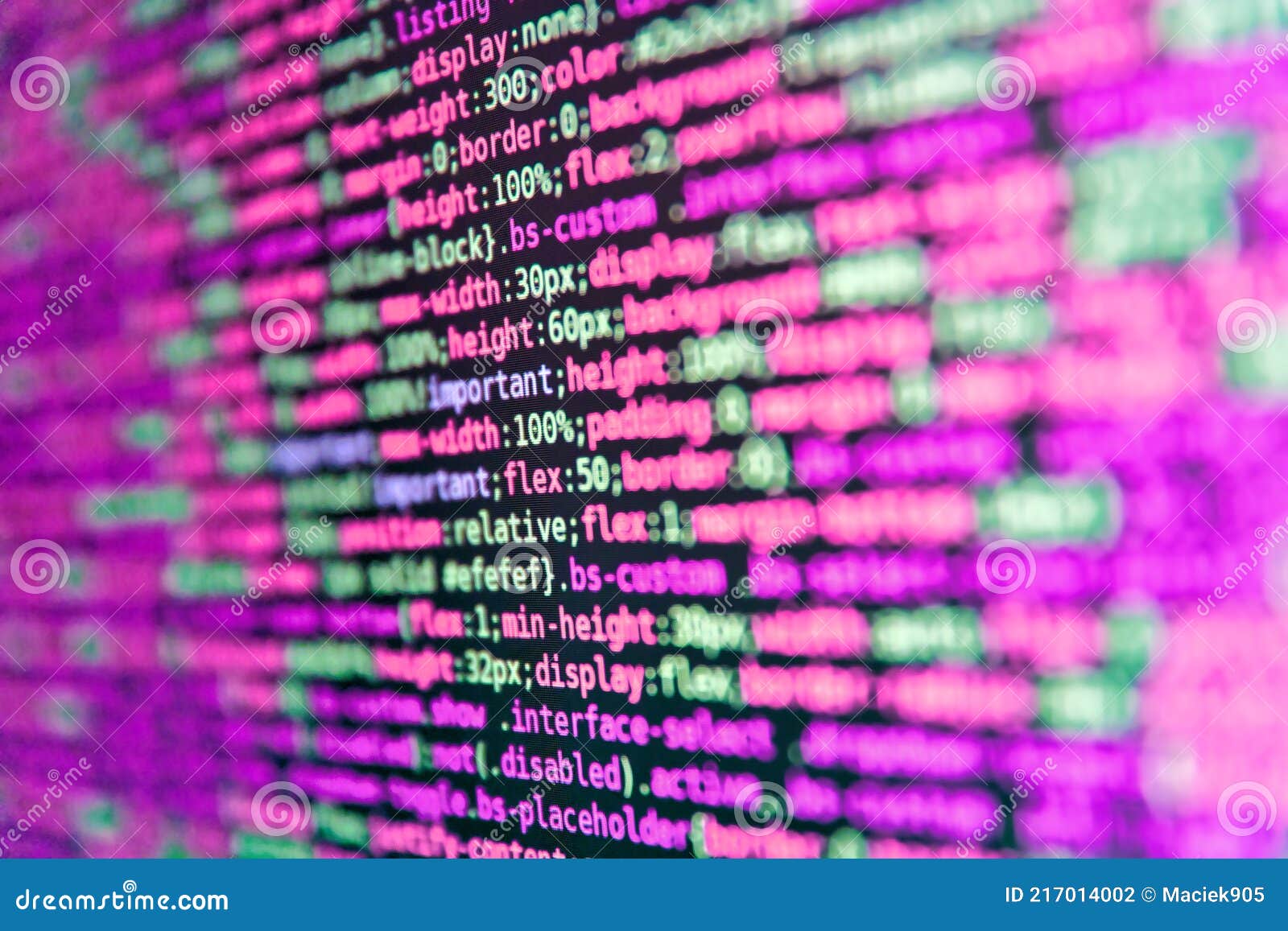 Php Code On Blue Background In Code Editor Matrix Byte Of Binary Data Rian Code Running