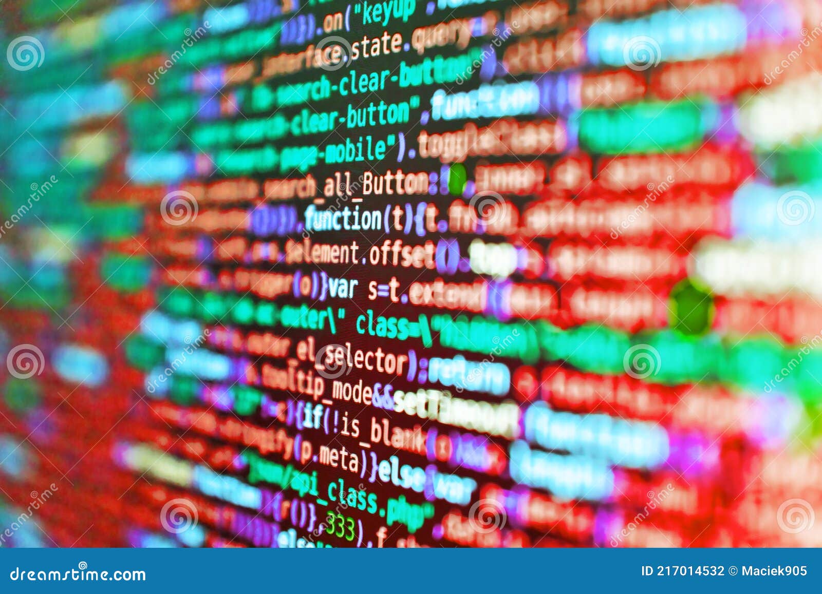 Minificated Javascript Code Computer Programming Source Code Abstract Screen Of Web Developer