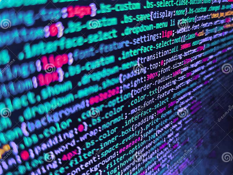 Php Code On Blue Background In Code Editor Programmer Developer Screen