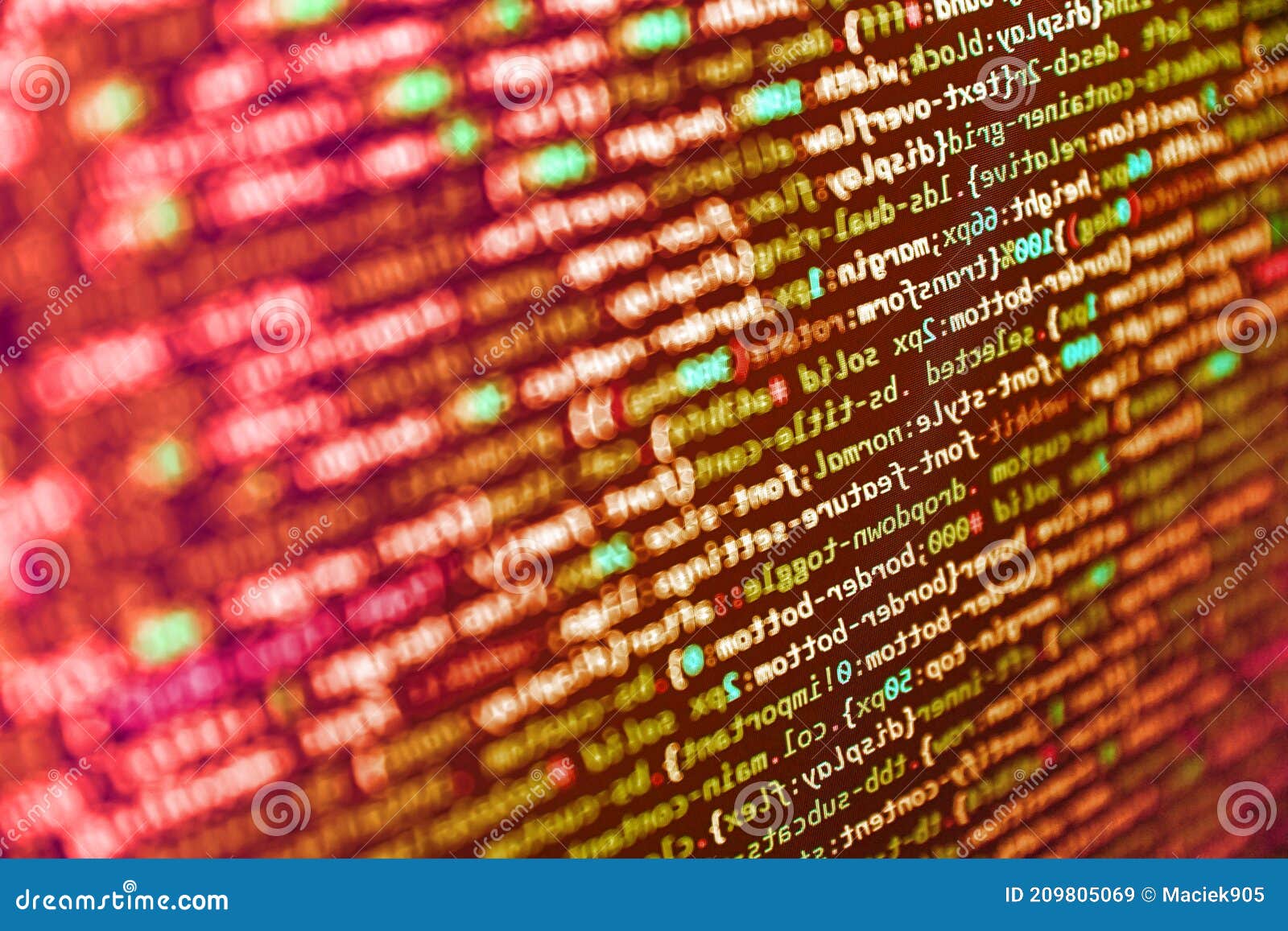 Php Code On Blue Background In Code Editor Website Development Programmer Workplace Stock