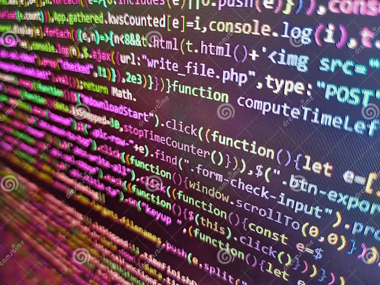 Php Code On Computer Screen Real Software Development Co Tensorflow Ai Concept Screen Of Web 
