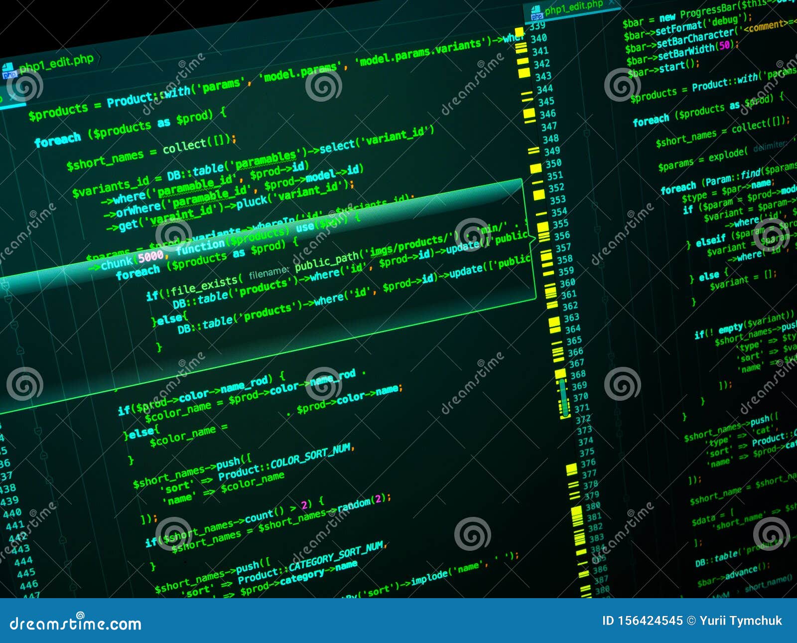 PHP in Code Editor. Web Developing on the Php Language Stock Image - Image of close, cyber ...