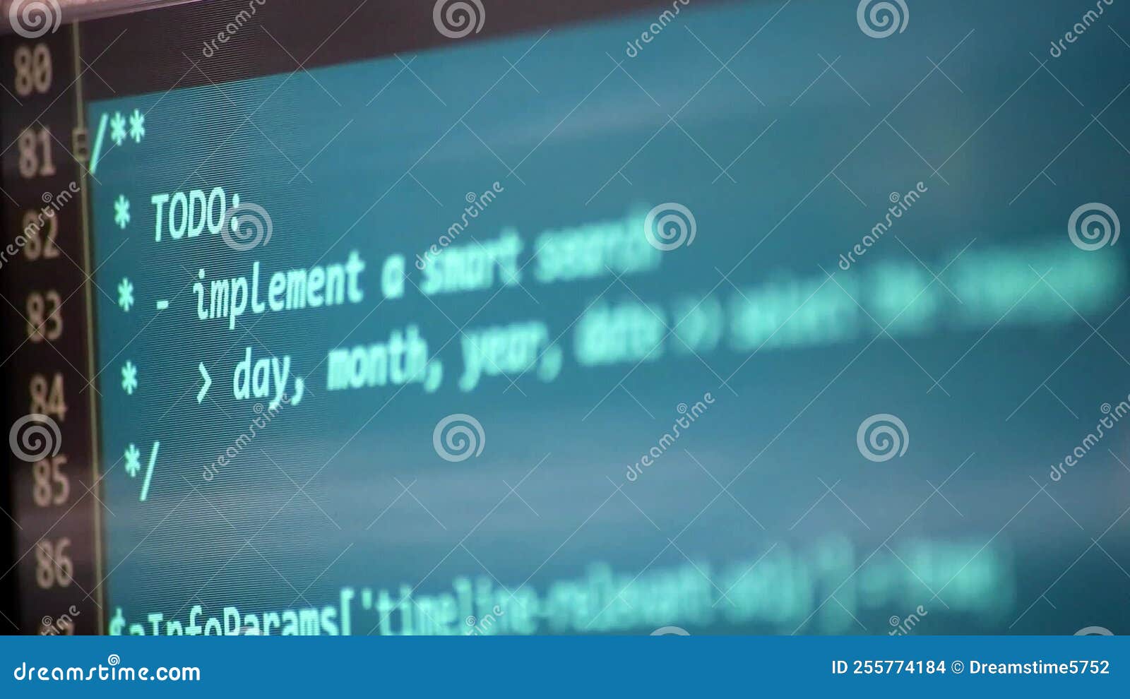 Php Code Review On Screen By Web Developer And Php Developer Shows Computer Screen With Source