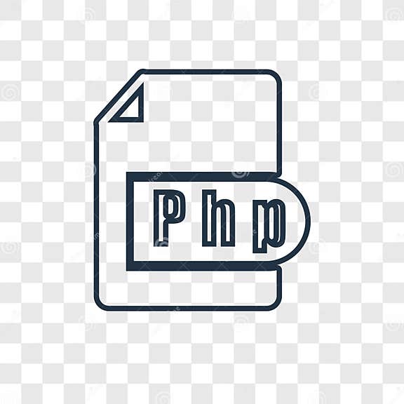 Php Concept Vector Linear Icon Isolated on Transparent Background, Php ...
