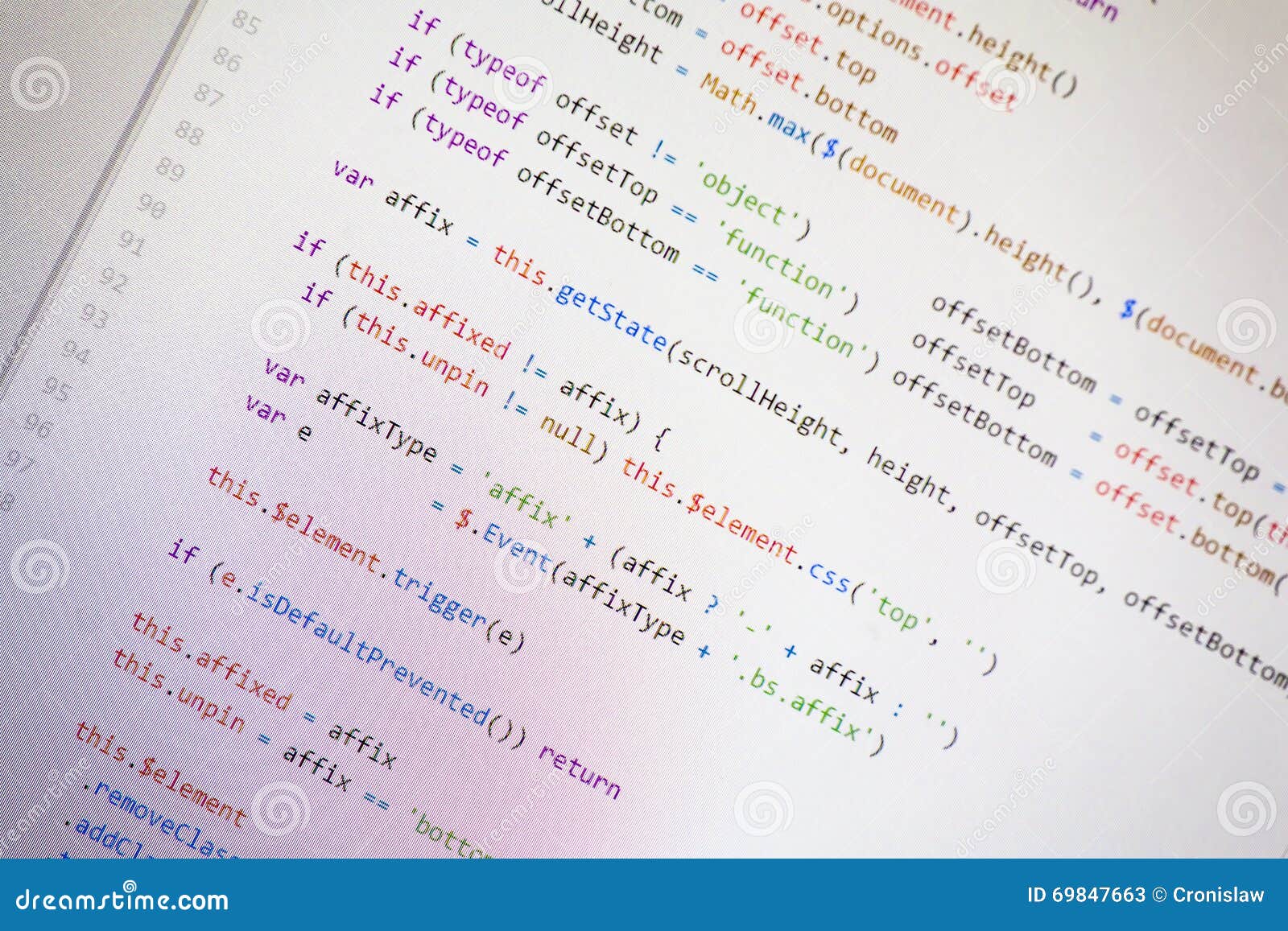 PHP Di Programmazione Variopinto E Codice Del HTML Su Un Monitor ...