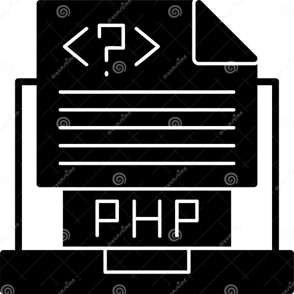 Php File Vector Icon Design Stock Illustration - Illustration of ...
