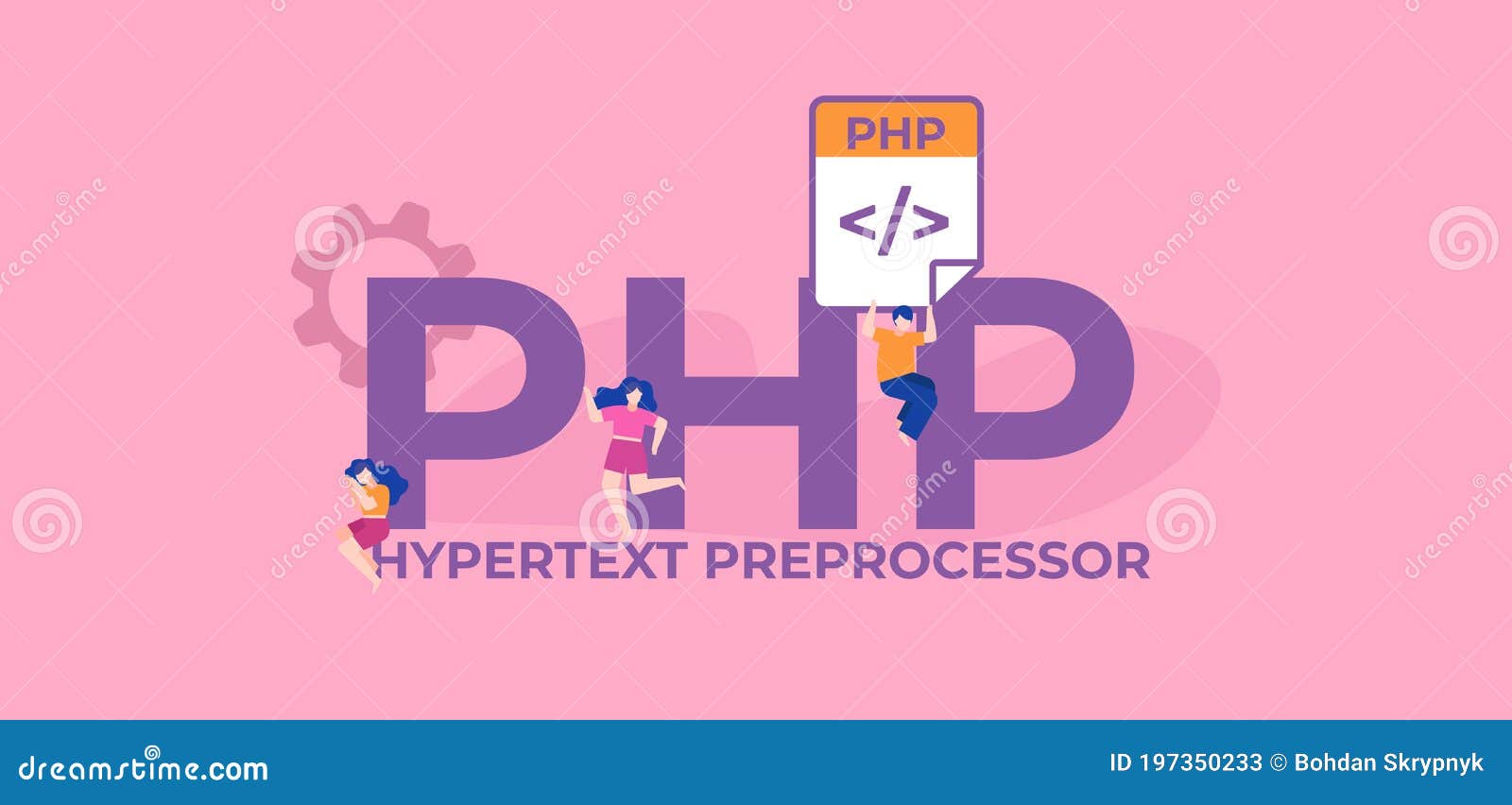 Php Hypertext Preprocessor Pioneering Language Programming And Coding Technologies Stock