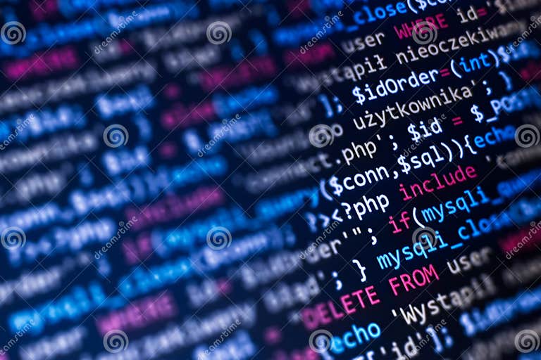 Php Language Web Programming Source Code Abstract Code Background 