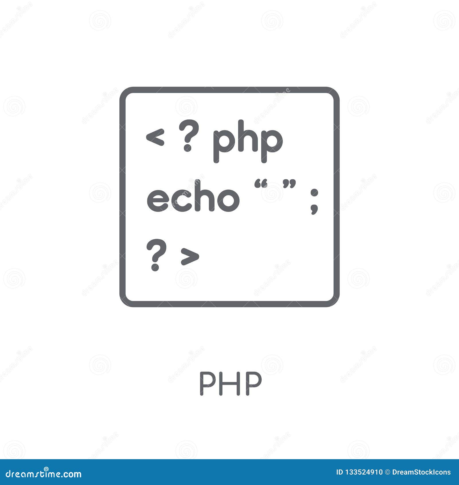 Php Linear Icon. Modern Outline Php Logo Concept on White Backgr Stock ...