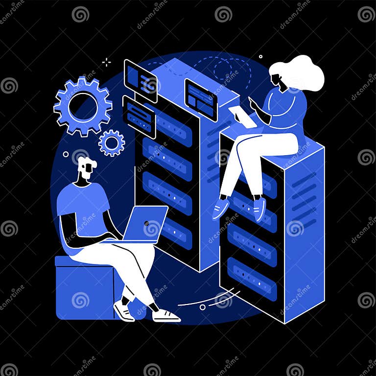 PHP and MySql Development Abstract Concept Vector Illustration. Stock Vector - Illustration of ...