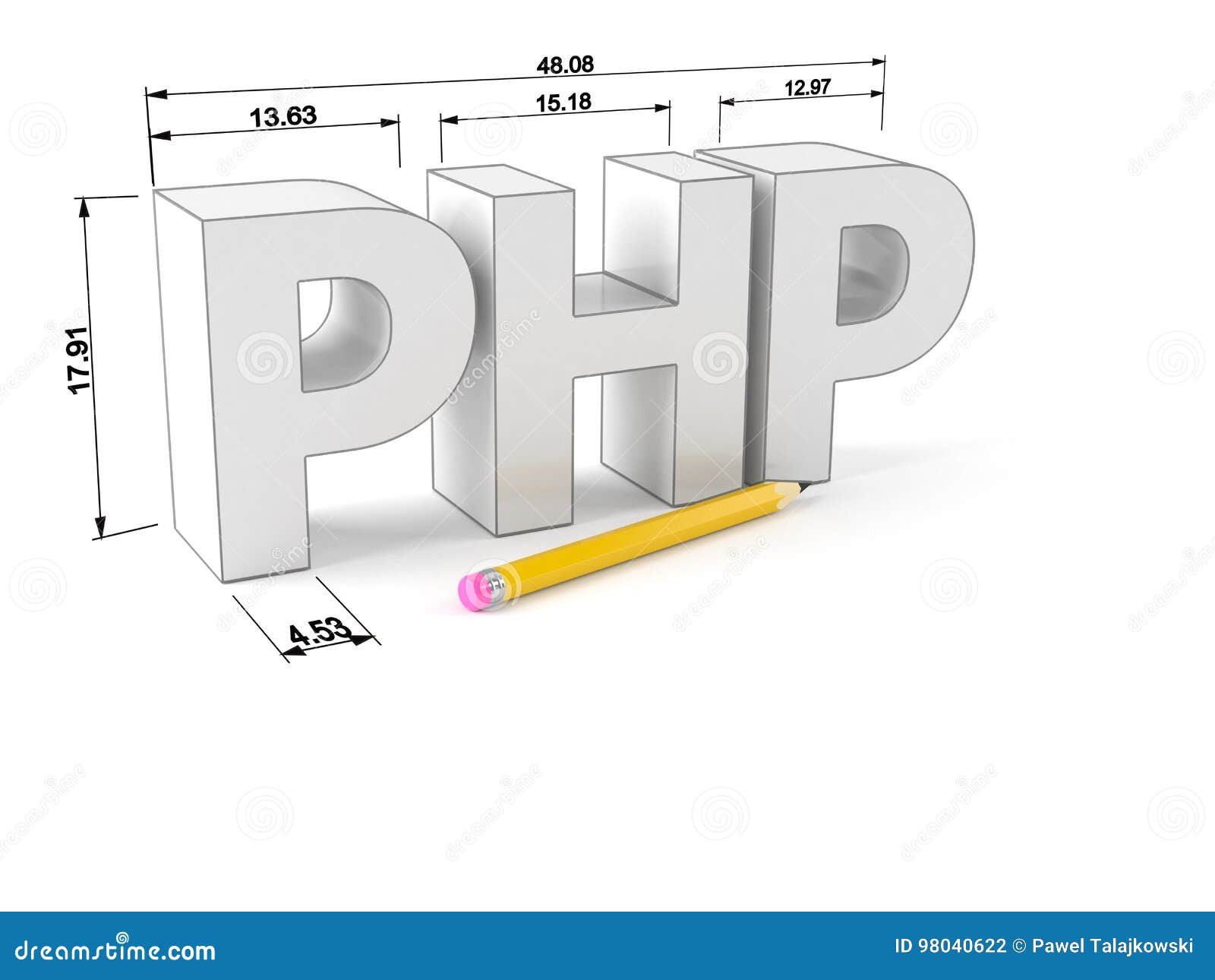 PHP plan stock illustration. Illustration of dimension - 98040622