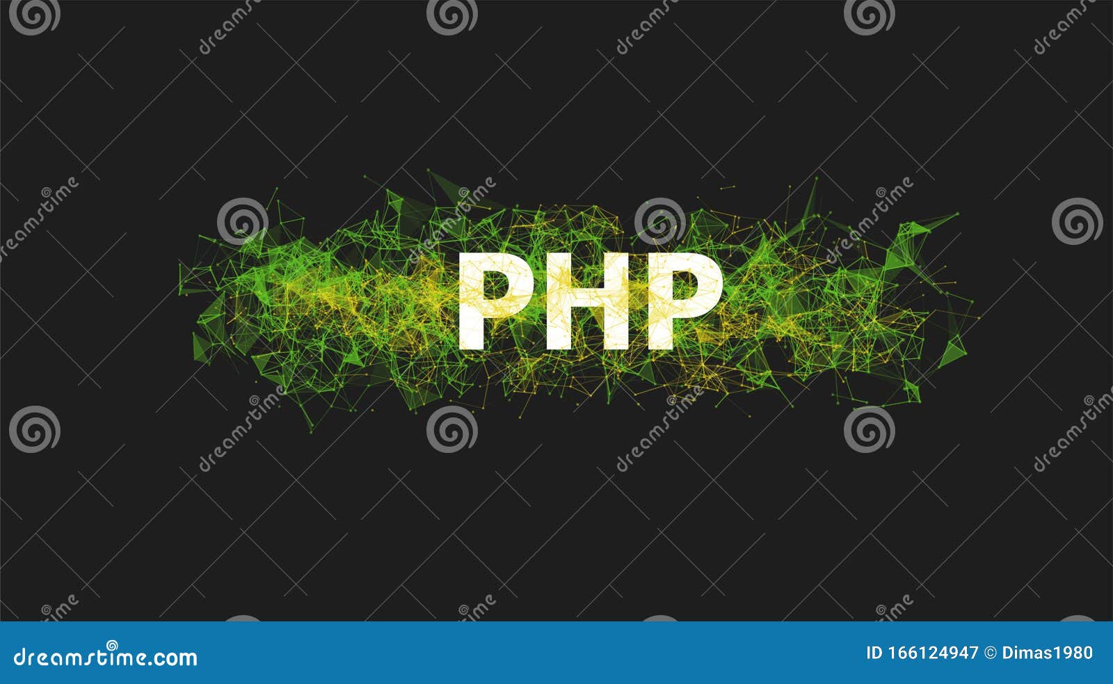 PHP Programming with Colorful Plexus Design Stock Vector - Illustration ...