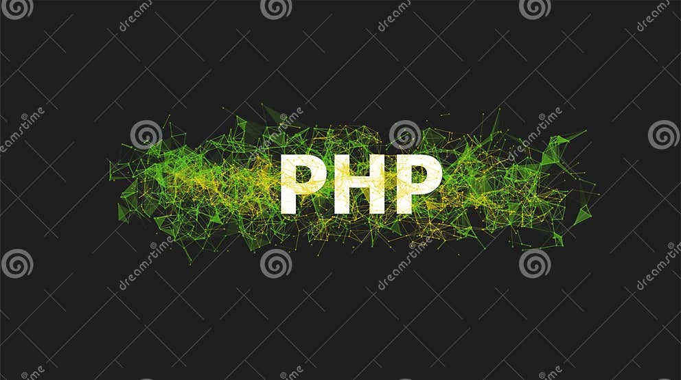 PHP Programming with Colorful Plexus Design Stock Vector - Illustration ...