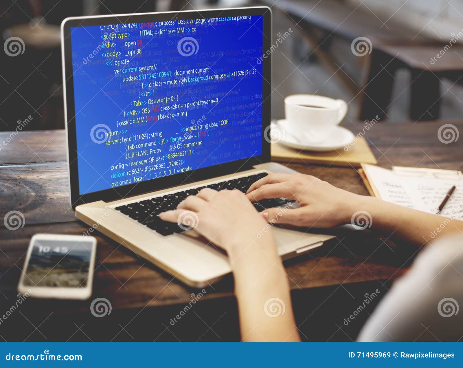 Php Programming Html Coding Cyberspace Concept Stock Image Image Of Programming Laptop 71495969