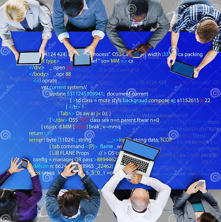 Php Programming Html Coding Cyberspace Concept Stock Image Image Of