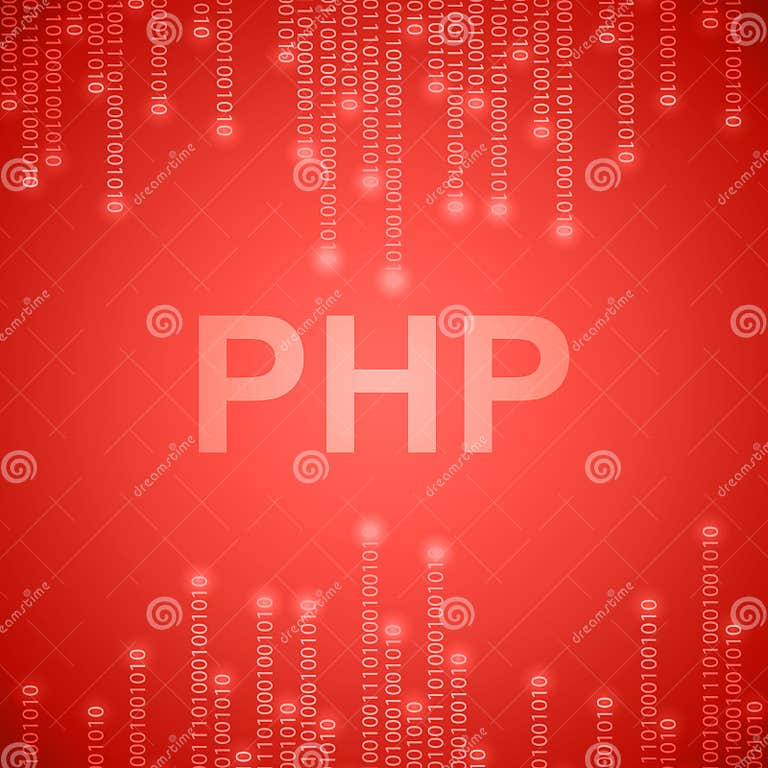 Php Programming Php Inscription On Binary Background Stock Vector 5724