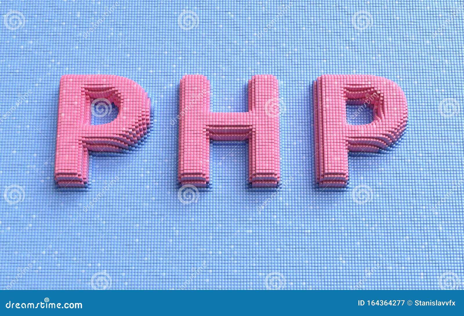 Php Programming Language Development Concept Coding Background Colored 3d Render Stock