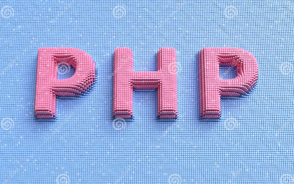 PHP Programming Language. Development Concept. Coding Background. Colored 3d Render Stock ...