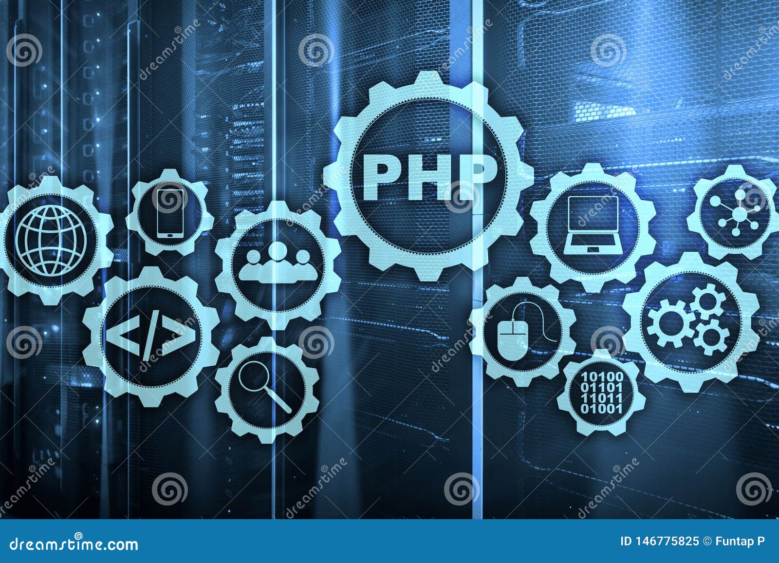 Php Programming Language Developing Programming And Coding Technologiescyber Space Concept