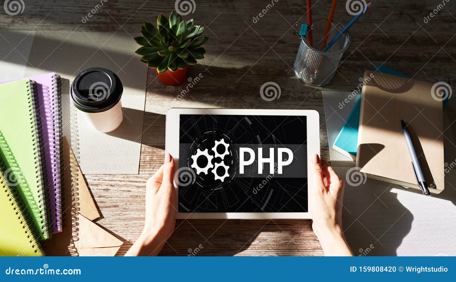 PHP Programming Language. Web and Application Development Concept ...