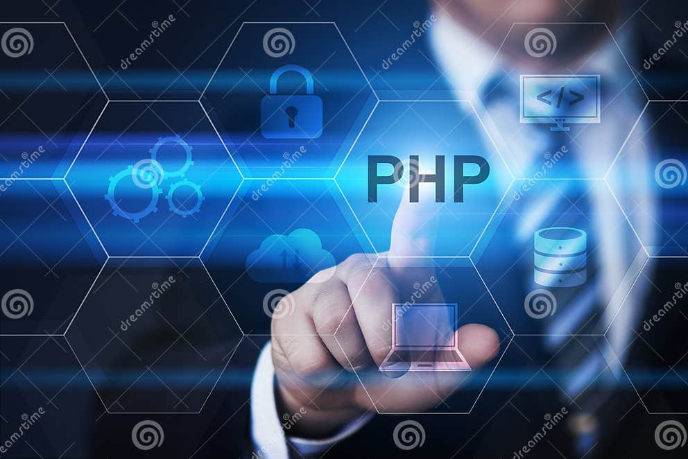 Php Programming Language Web Development Coding Concept Stock Image 8093
