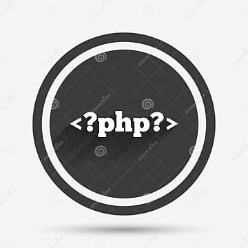 PHP Sign Icon. Programming Language Symbol Stock Vector - Illustration ...