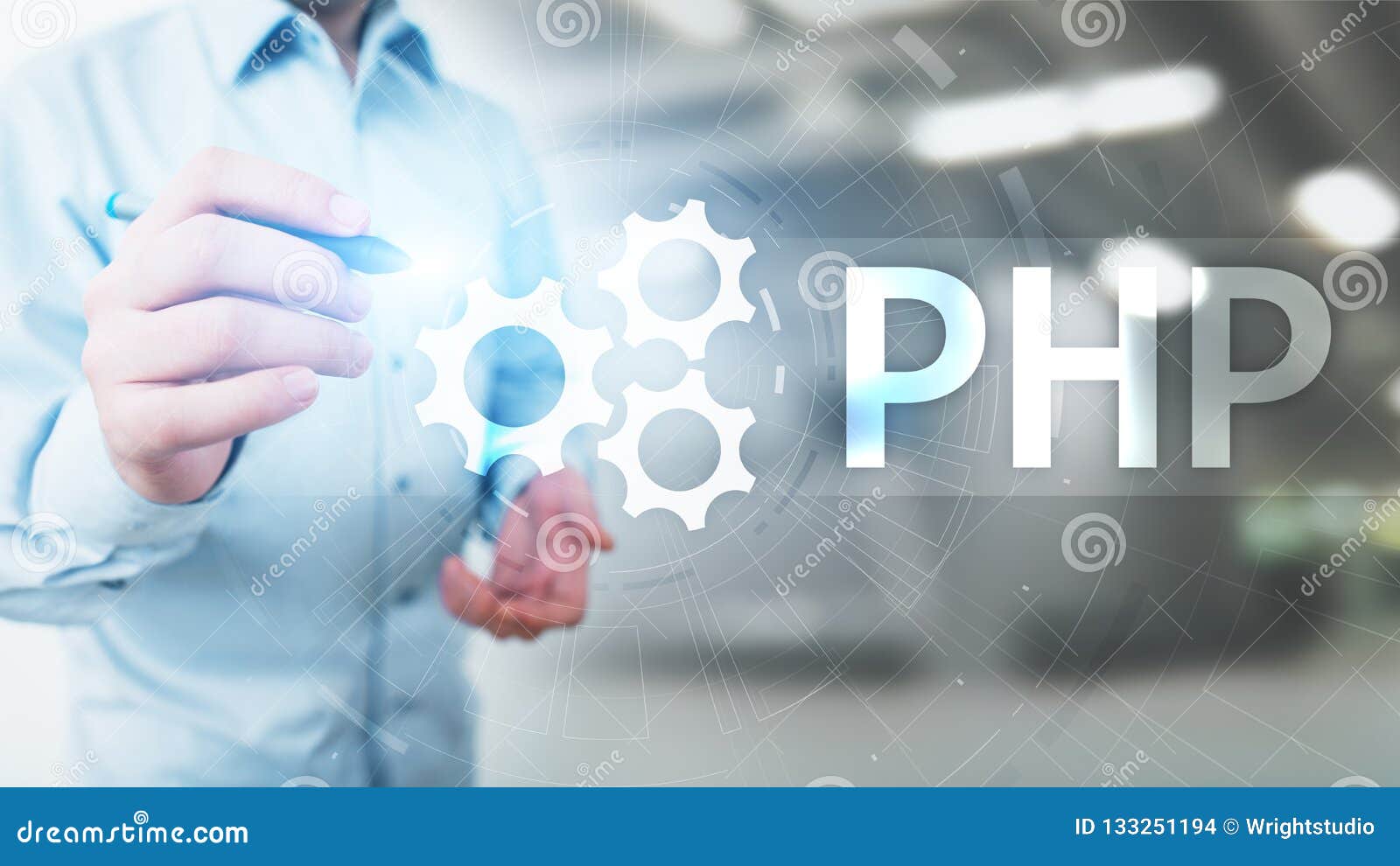 PHP Web Development and Coding Internet and Technology Concept on ...