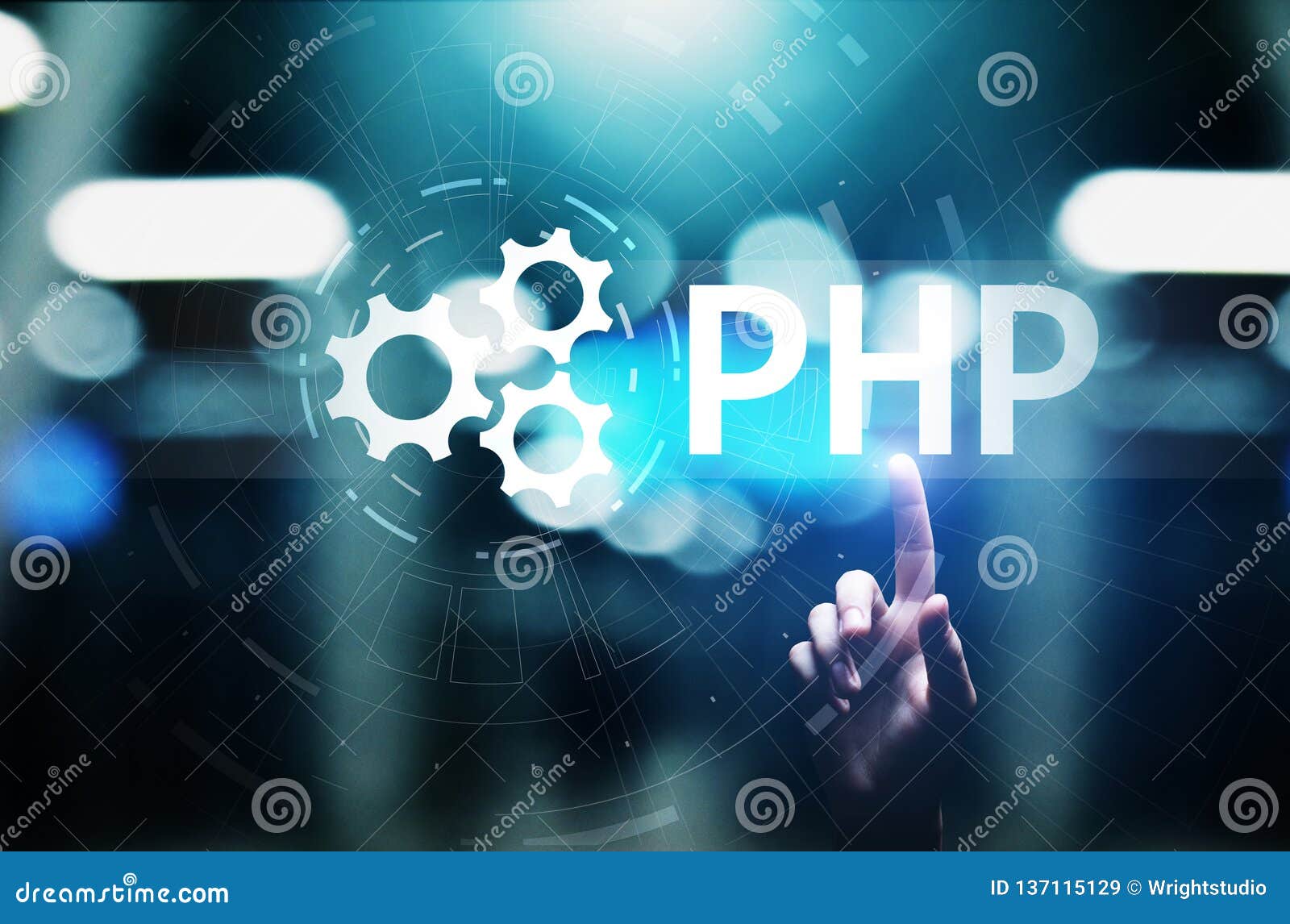 PHP Web Development and Coding Internet and Technology Concept on ...