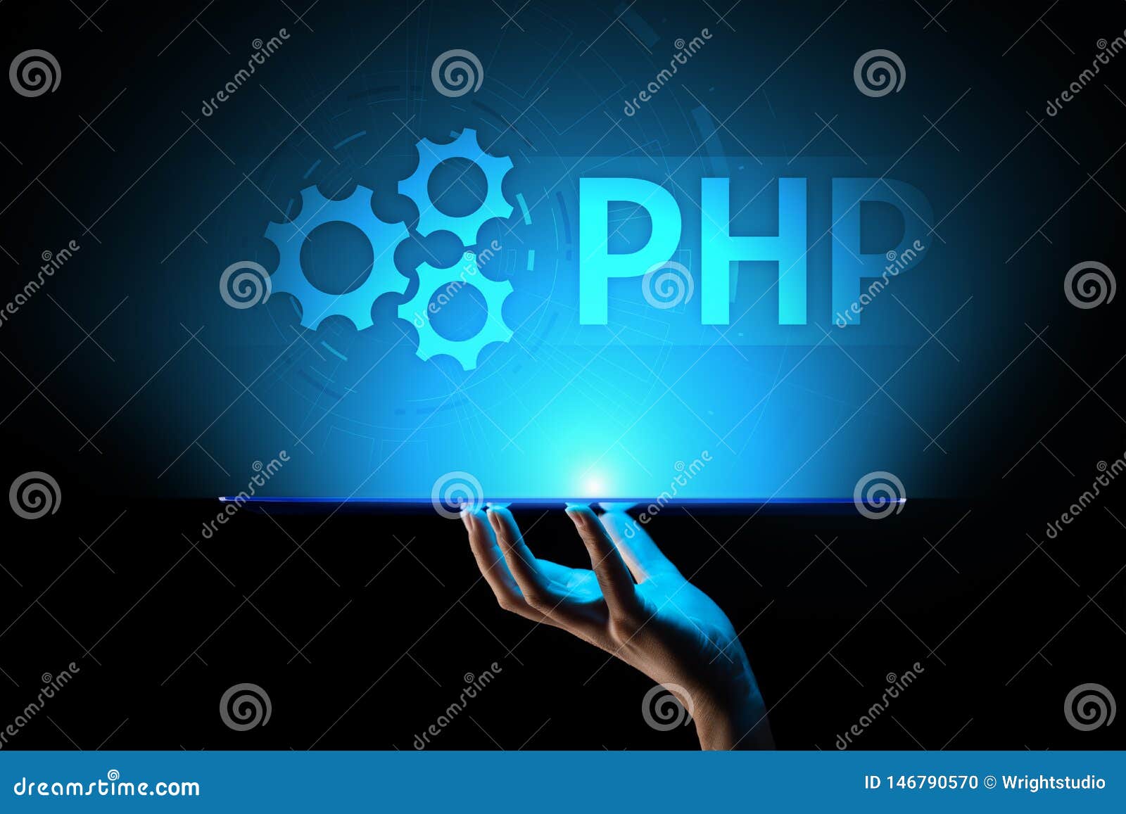PHP Web Development and Coding Internet and Technology Concept on ... PHP Web Development and Coding Internet and Technology Concept on ...