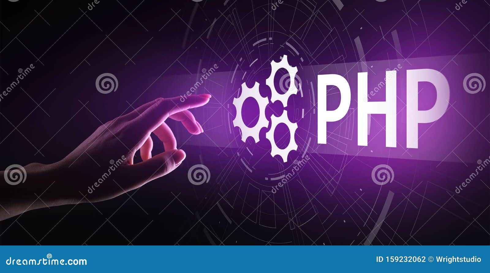 PHP Web Development and Coding Internet and Technology Concept on ... PHP Web Development and Coding Internet and Technology Concept on ...