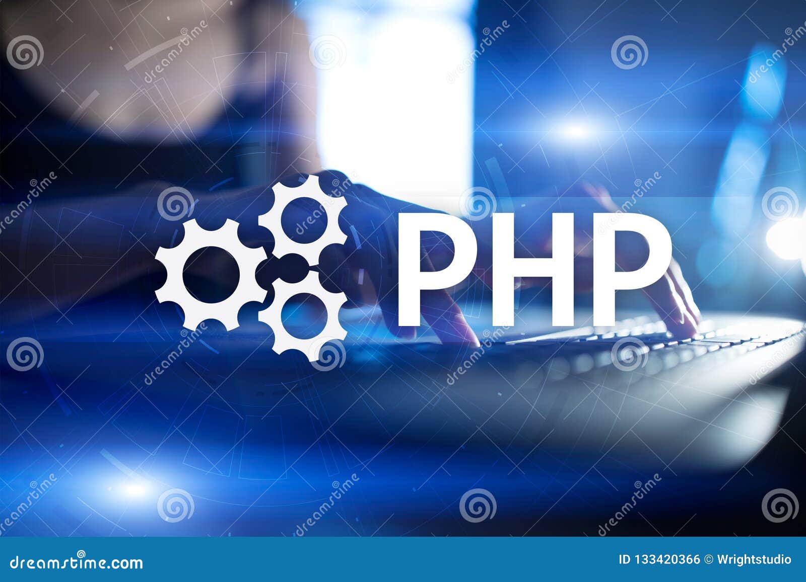 PHP, Web Development Concept on Virtual Screen. Stock Photo - Image of ...