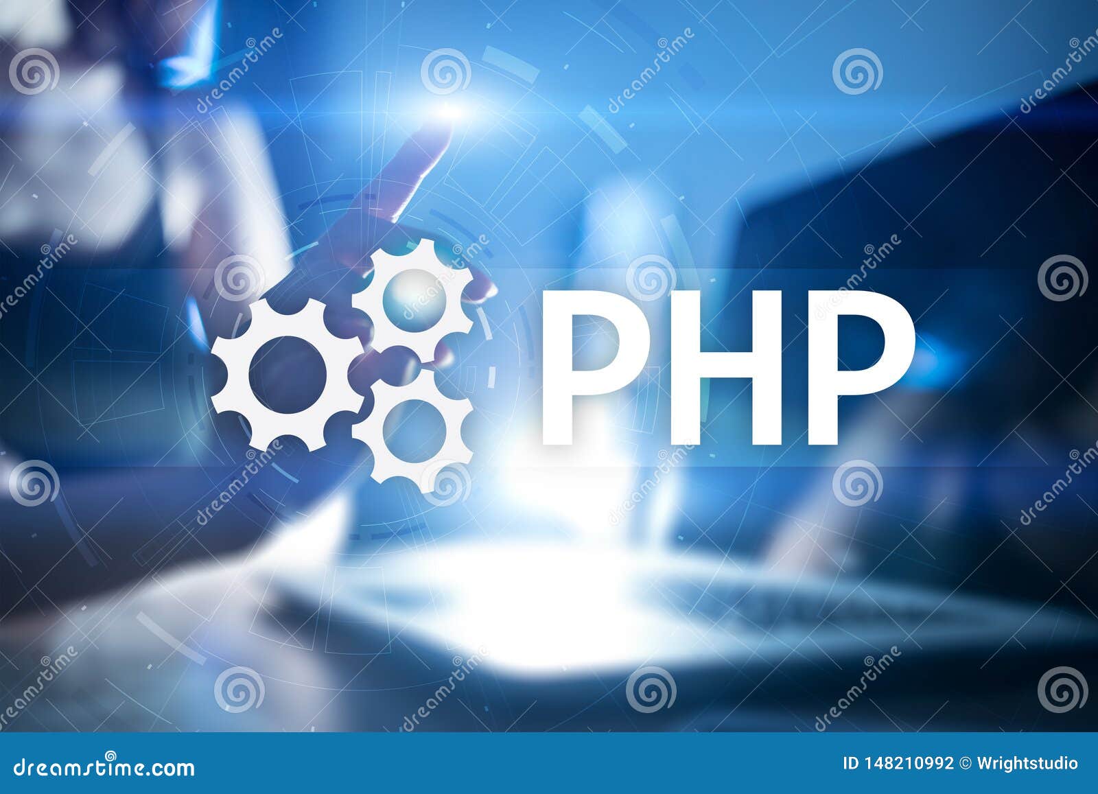 PHP, Web Development Concept on Virtual Screen. Stock Photo - Image of ...