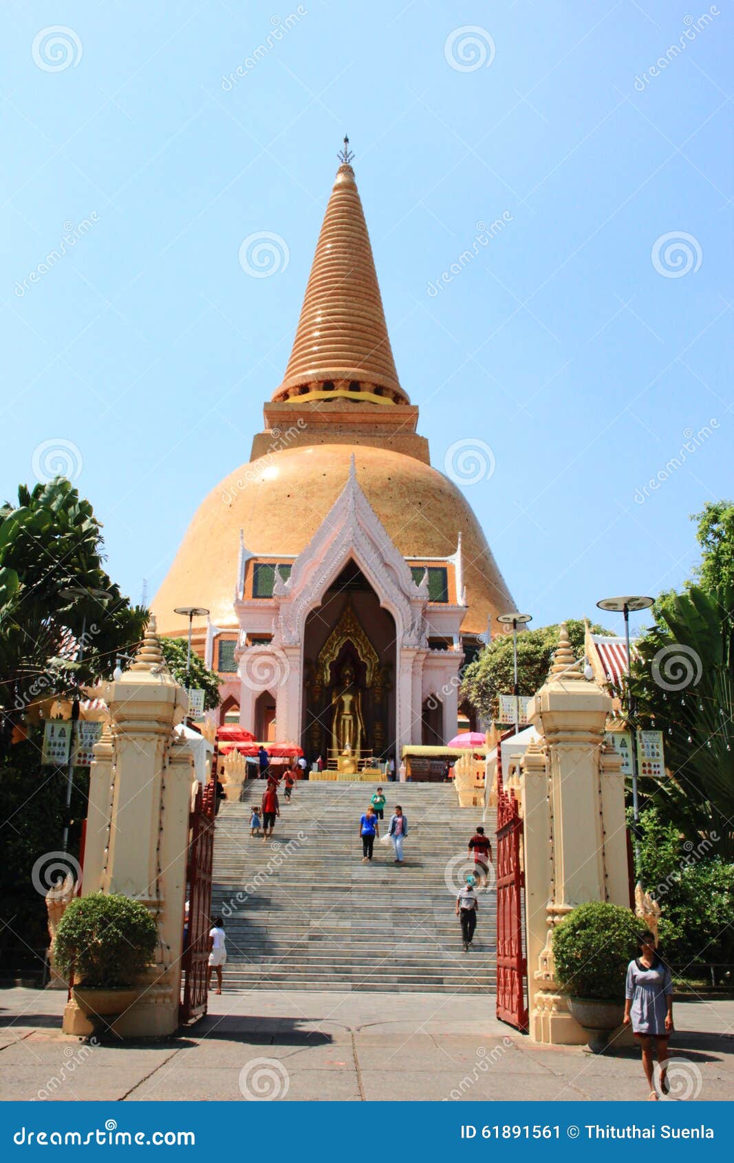 Phra Pathommachedi stock image. Image of nakhon, phra - 61891561